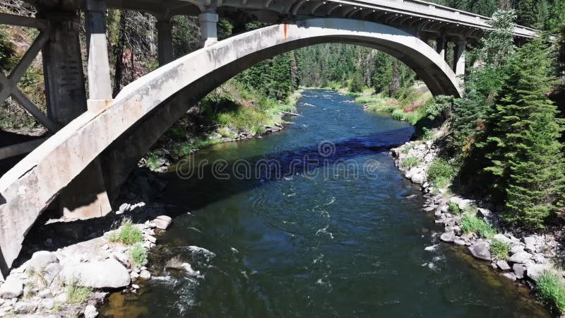 Along Payette River and Under Rainbow Bridge Stock Footage - Video of ...