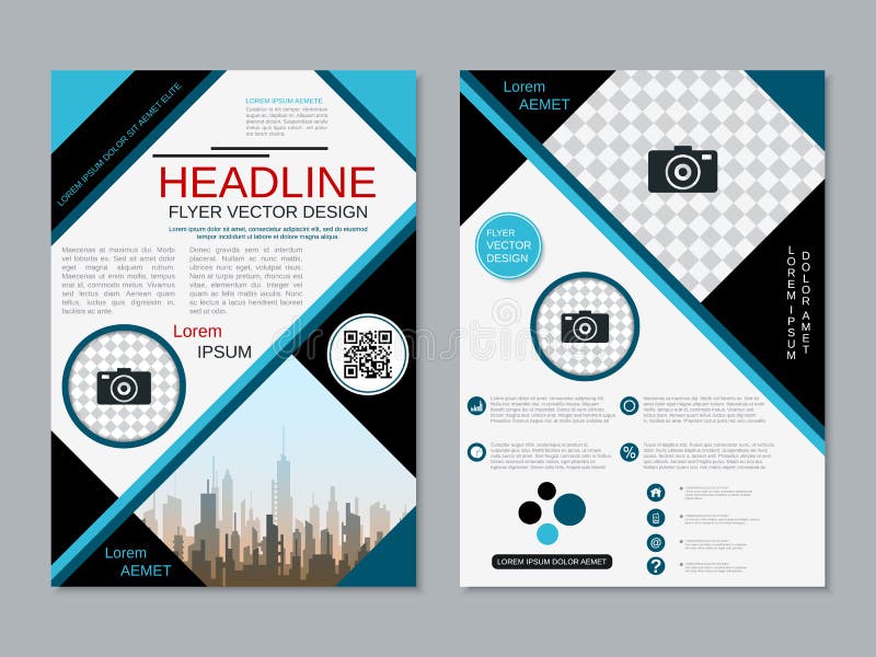 Modern Professional Two-sided Flyer Vector Design Template Stock Vector ...