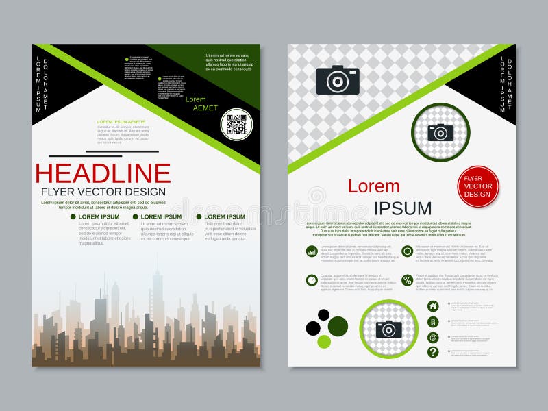 Modern Professional Two-sided Flyer Vector Design Template Stock Vector ...