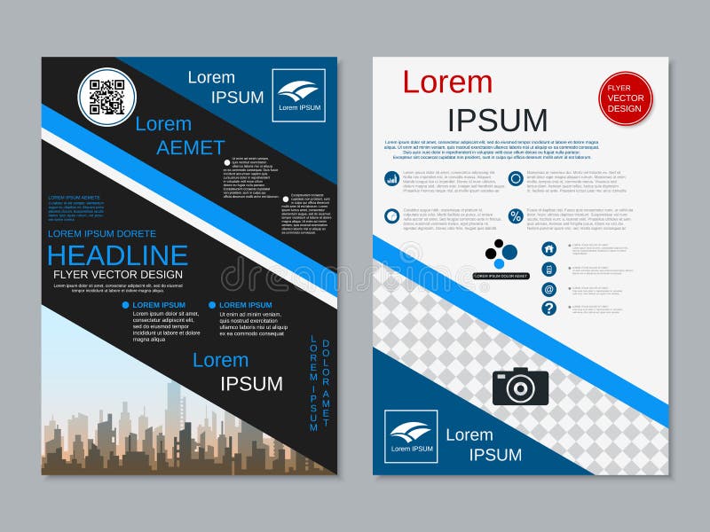 Modern Professional Two-sided Flyer Vector Design Template Stock Vector ...