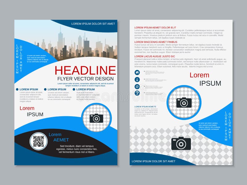 Modern Professional Two-sided Flyer Vector Design Template Stock Vector ...