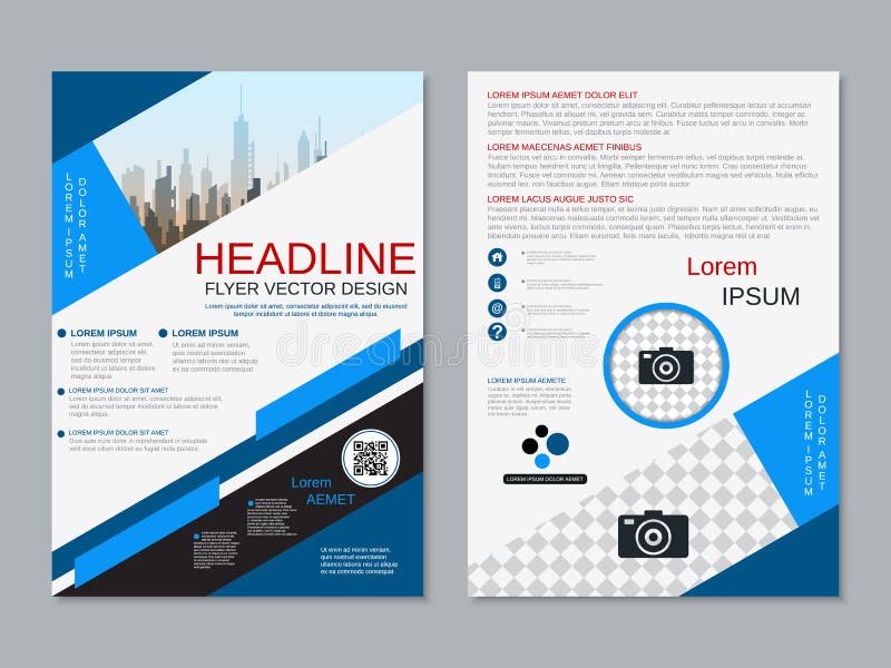Modern Professional Two-sided Flyer Vector Design Template Stock Vector ...