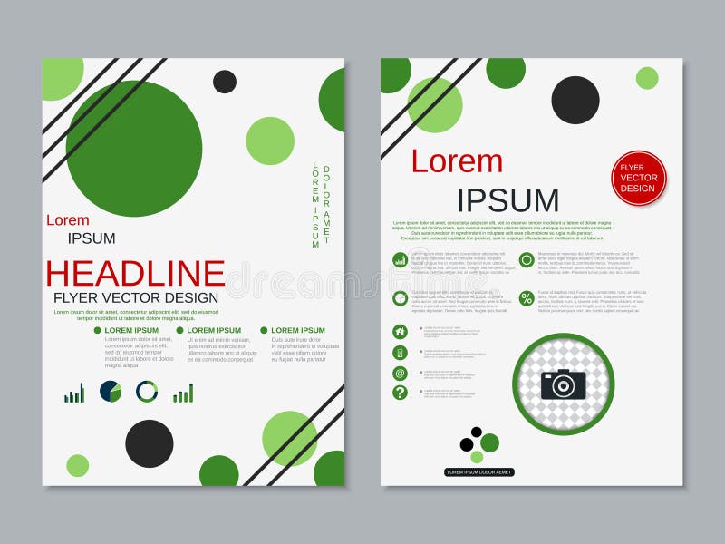 Modern Professional Two-sided Flyer Vector Design Template Stock Vector ...