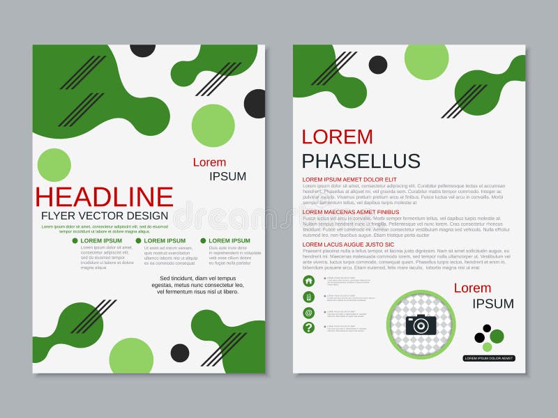 Modern Professional Two-sided Flyer Vector Design Template Stock Vector ...