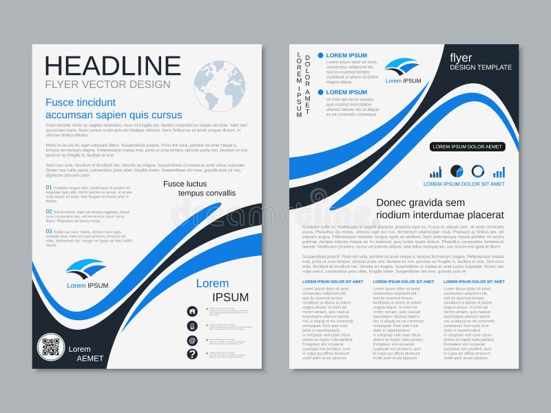 Modern Professional Two-sided Flyer Vector Design Template Stock Vector ...