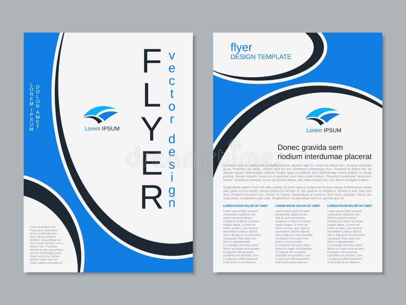 Modern Professional Two-sided Flyer Vector Design Template Stock Vector ...