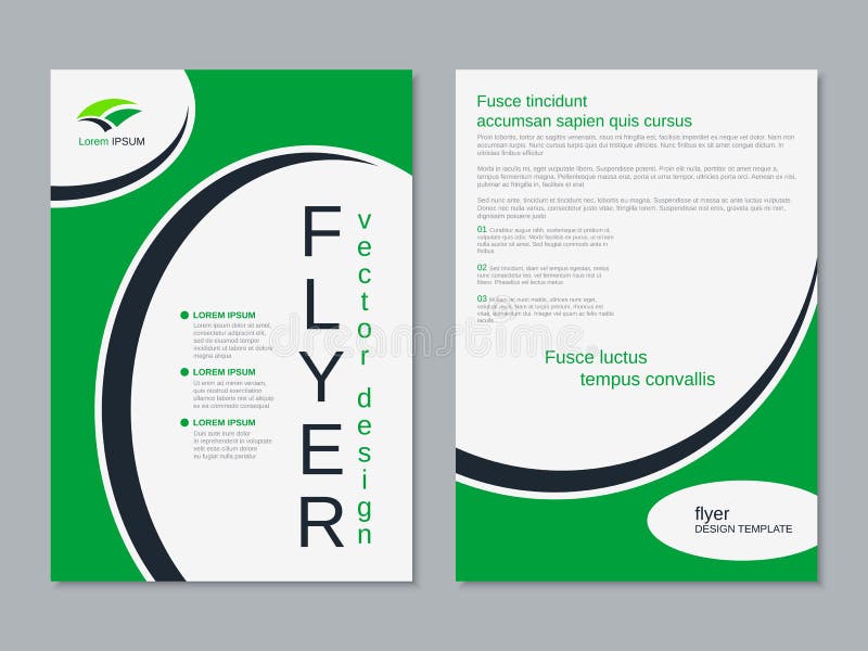 Modern Professional Two-sided Flyer Vector Design Template Stock Vector ...