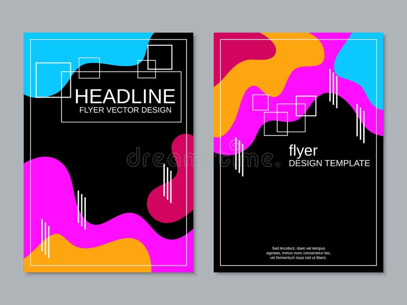 Modern Professional Two-sided Flyer Vector Design Template Stock Vector ...