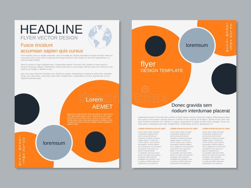 Modern Professional Two-sided Flyer Vector Design Template Stock Vector ...