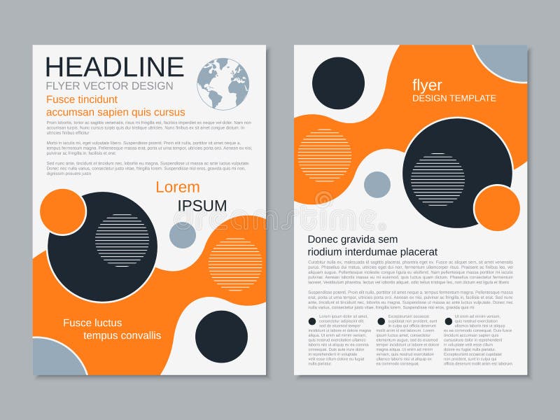 Modern Professional Two-sided Flyer Vector Design Template Stock Vector ...