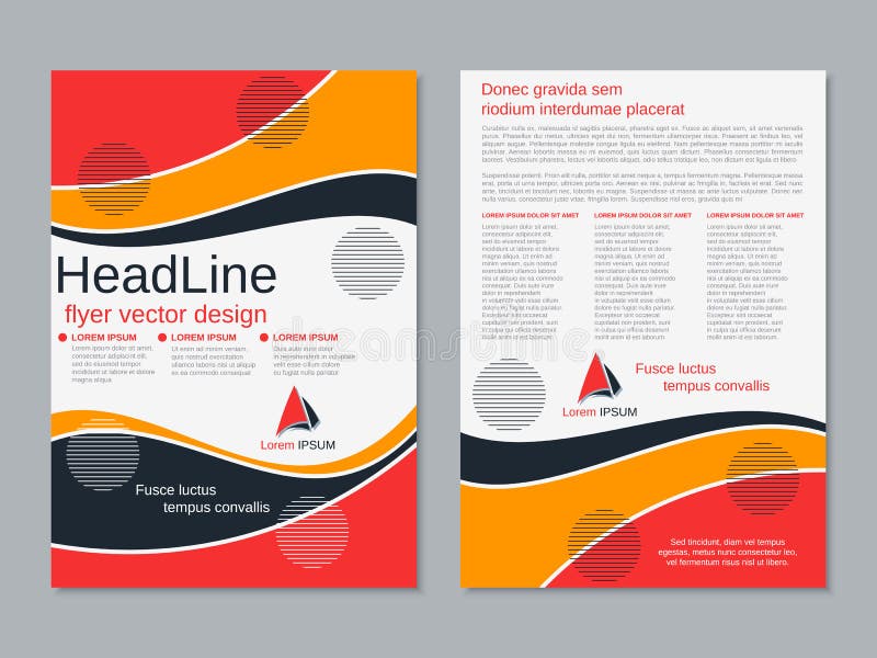 Modern Professional Two-sided Flyer Vector Design Template Stock Vector ...