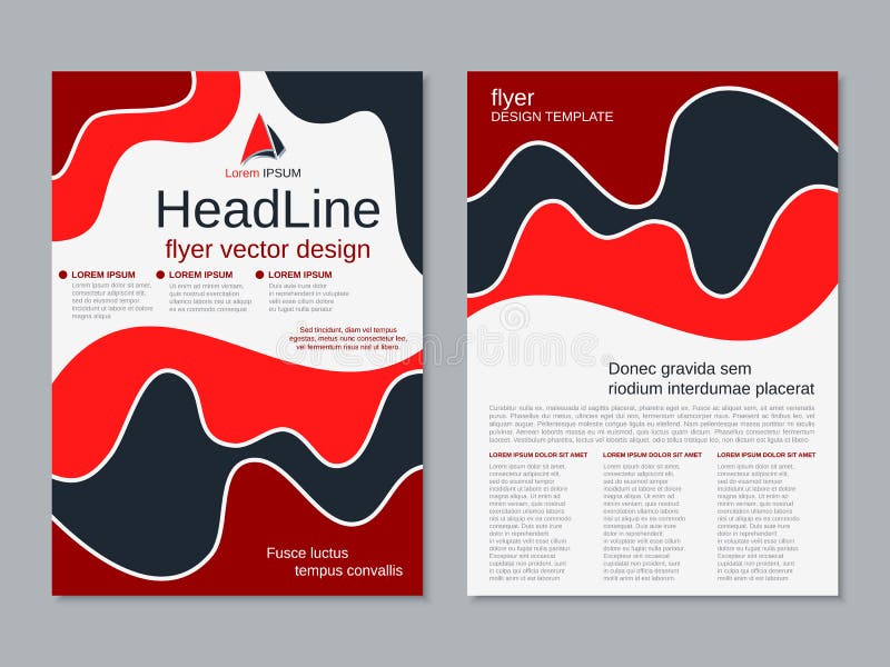 Modern Professional Two-sided Flyer Vector Design Template Stock Vector ...