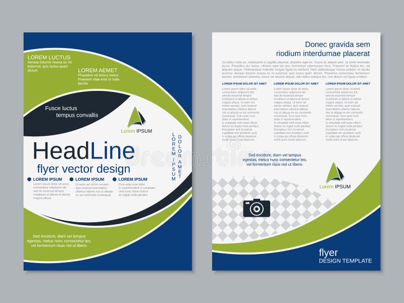 Modern Professional Two-sided Flyer Vector Design Template Stock Vector ...