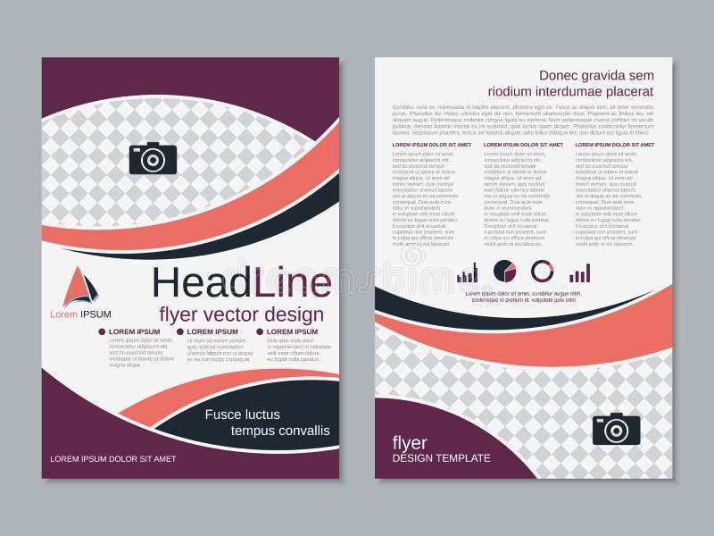 Modern Professional Two-sided Flyer Vector Design Template Stock Vector ...