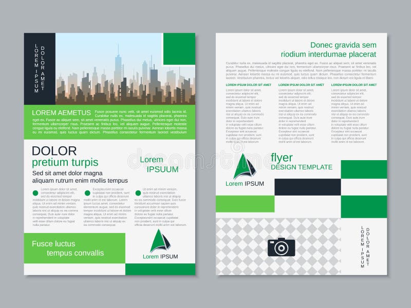 Modern Professional Two-sided Flyer Vector Design Template Stock Vector ...