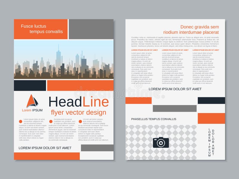 Modern Professional Two-sided Flyer Vector Design Template Stock Vector ...