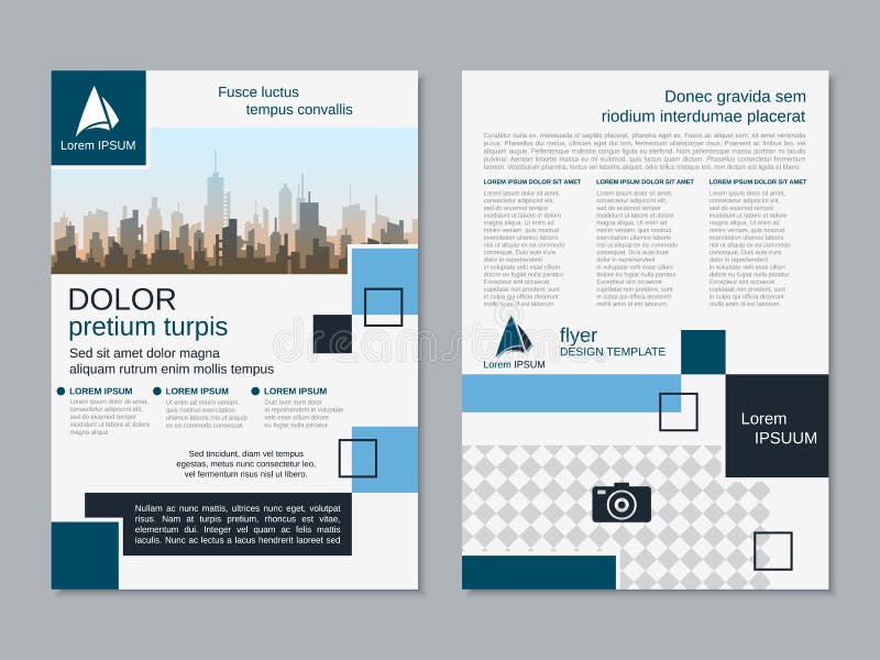 Modern Professional Two-sided Flyer Vector Design Template Stock Vector ...