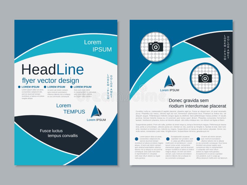 Modern Professional Two-sided Flyer Vector Design Template Stock Vector ...