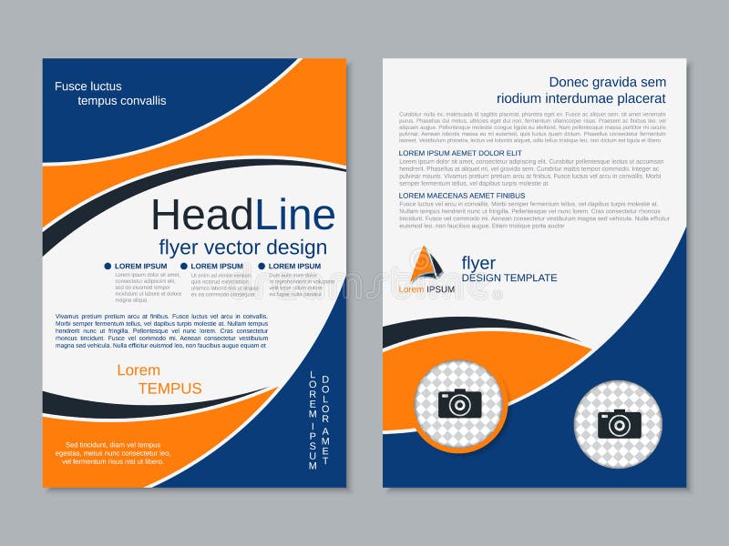 Modern Professional Two-sided Flyer Vector Design Template Stock Vector ...