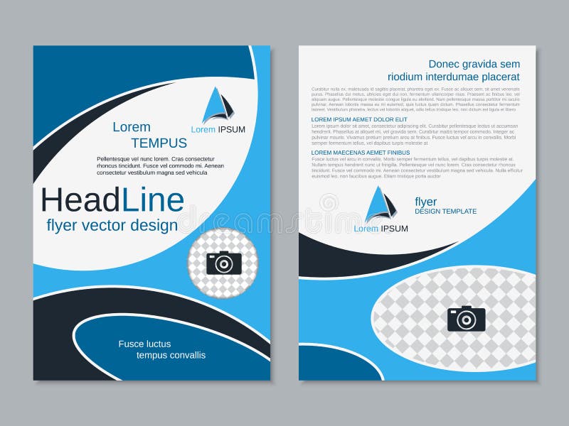 Modern Professional Two-sided Flyer Vector Design Template Stock Vector ...