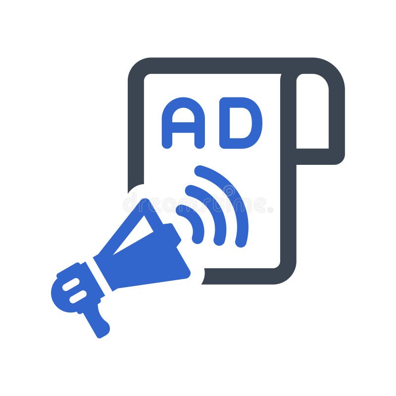 Flyer ads promotion icon stock vector. Illustration of marketing ...