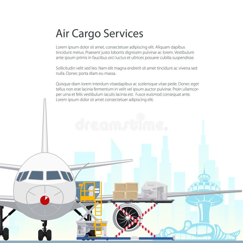 Air Cargo Services and Freight, Brochure Design Stock Vector ...