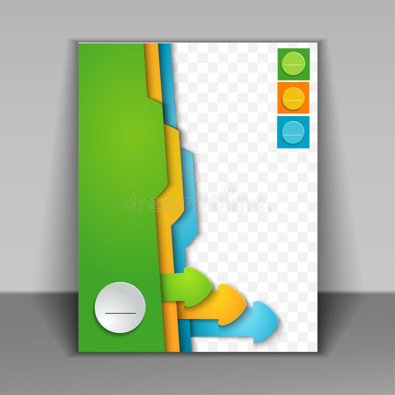 Flyer with Arrows and Elements of Infographics Stock Vector ...