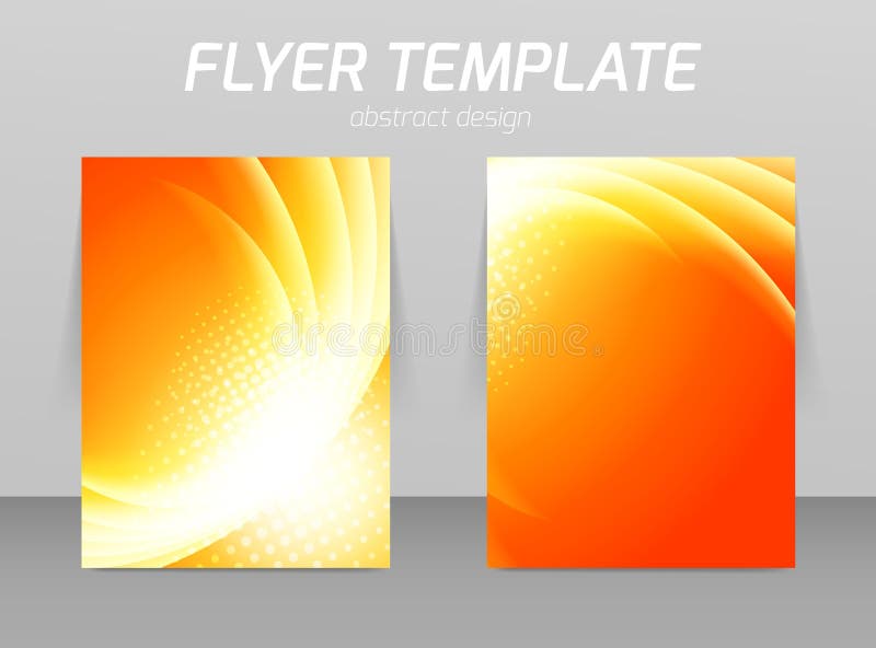 Flyer Back and Front Design Template Stock Vector - Illustration of ...