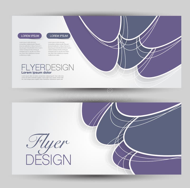 Flyer Banner or Web Header Template Set. Vector Illustration Promotion ...