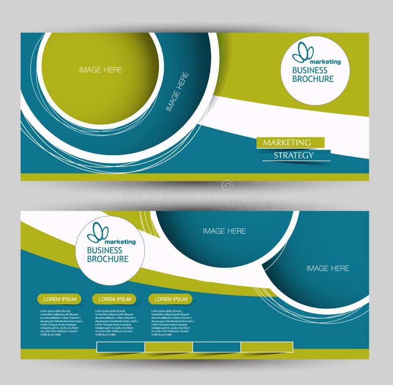 Flyer Banner or Web Header Template Set. Vector Illustration Promotion ...