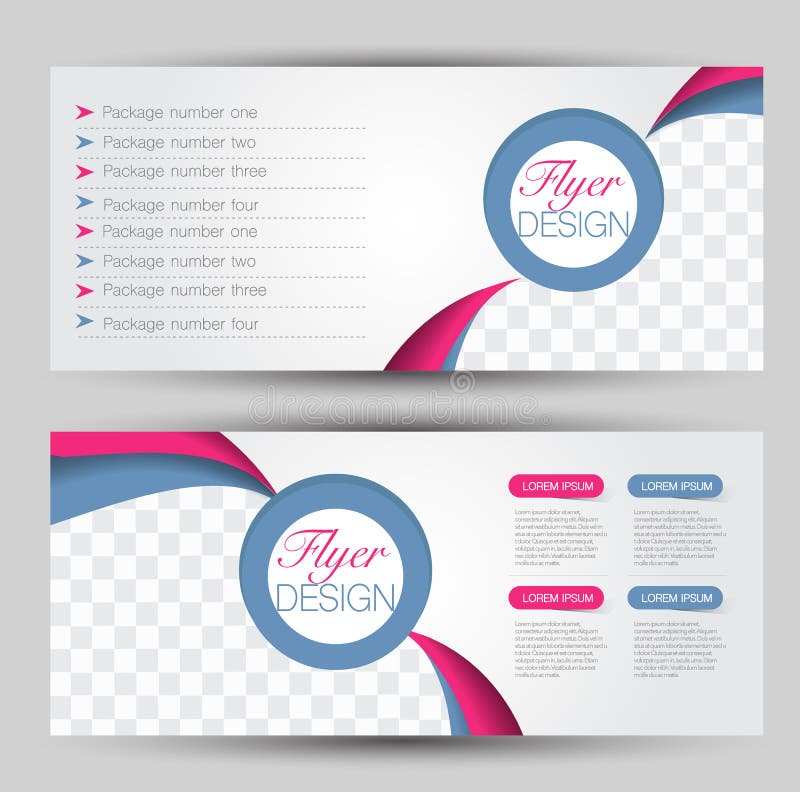 Flyer Banner or Web Header Template Set. Vector Illustration Promotion ...