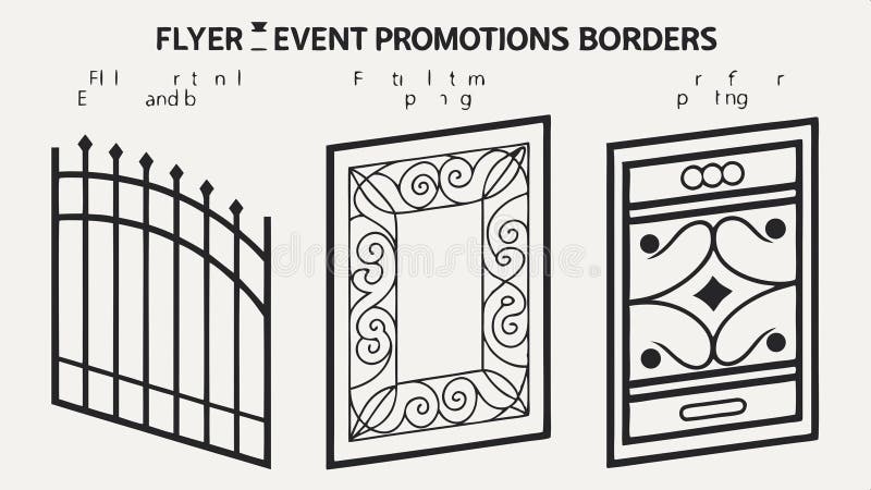 Flyer Border Elements Design, Advertising Frame, Promotional Template ...