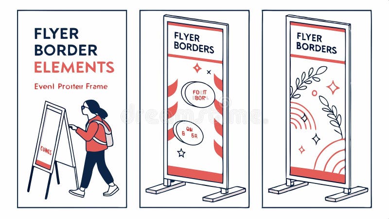 Flyer Border Elements Design, Advertising Frame, Promotional Template ...