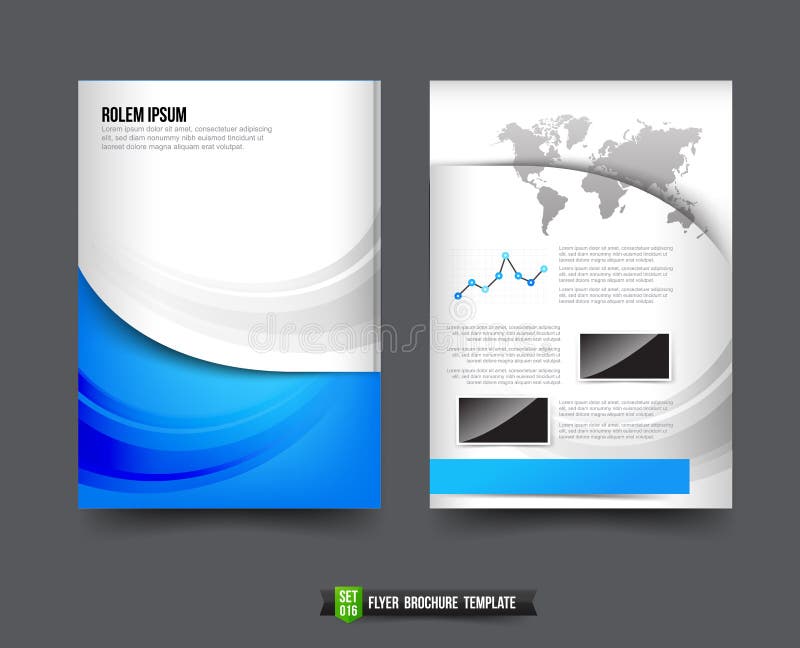 Flyer Brochure Background Template 0001 Stock Vector - Illustration of ...