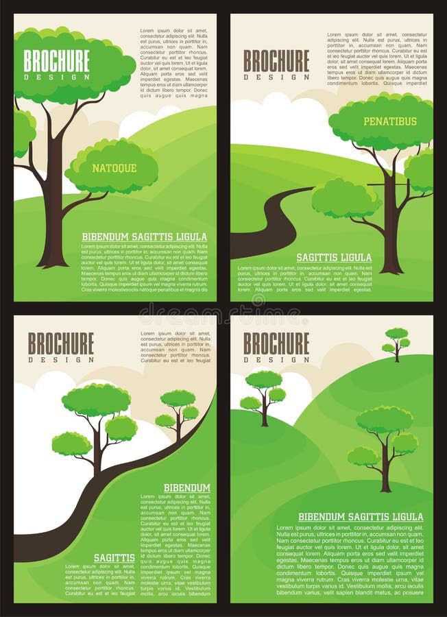 Flyer - Brochure with Cartoon Style Stock Vector - Illustration of ...