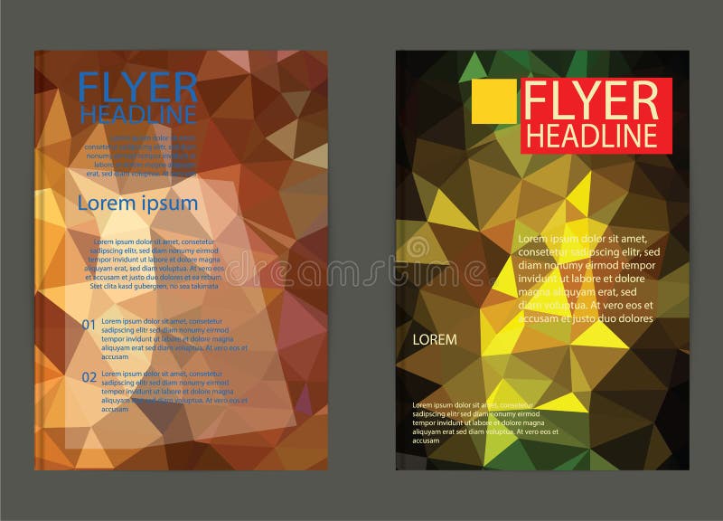 Flyer, Brochure Design Templates. Geometric Triangular Abstract Stock ...