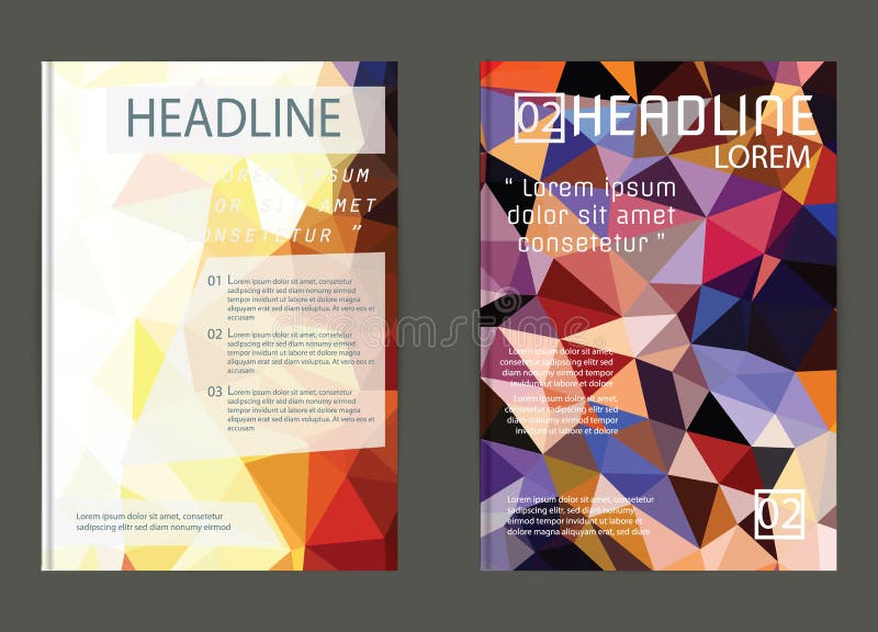 Flyer, Brochure Design Templates. Geometric Triangular Abstract Stock ...