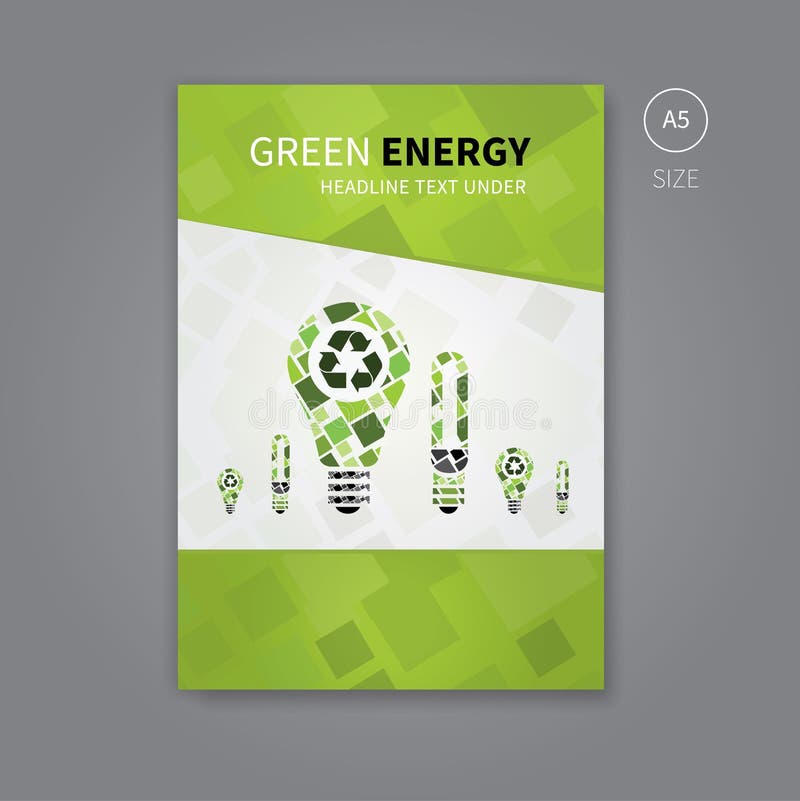Flyer Brochure of Green Recycle Energy A5 Stock Vector - Illustration ...