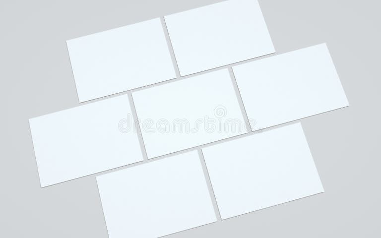 A5 Flyer / Brochure Mock-Up - Multiple Flyers. 3D Illustration Stock ...