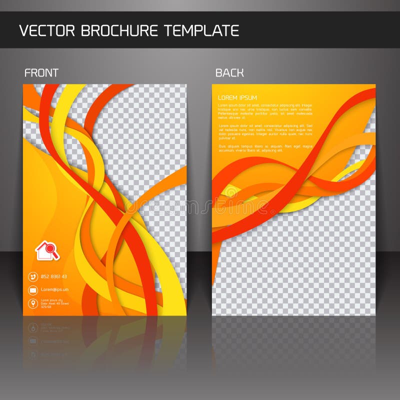 Flyer Back and Front Design Template Stock Vector - Illustration of ...