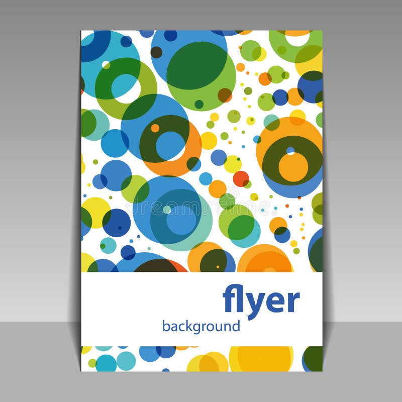 Flyer or Cover Design with Colorful Abstract Pattern - Dots, Rings ...