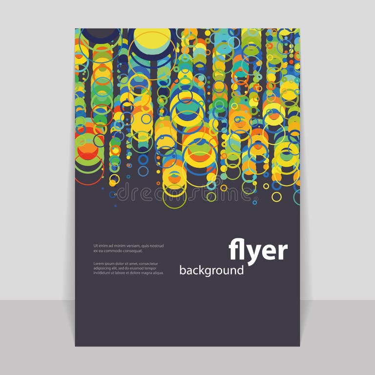 Flyer or Cover Design with Colorful Abstract Pattern - Rings Stock ...