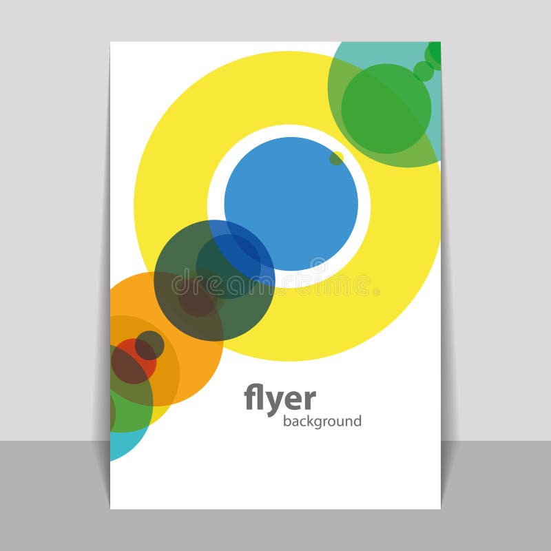 Flyer or Cover Design with Colorful Dots, Rings, Bubbles Stock Vector ...