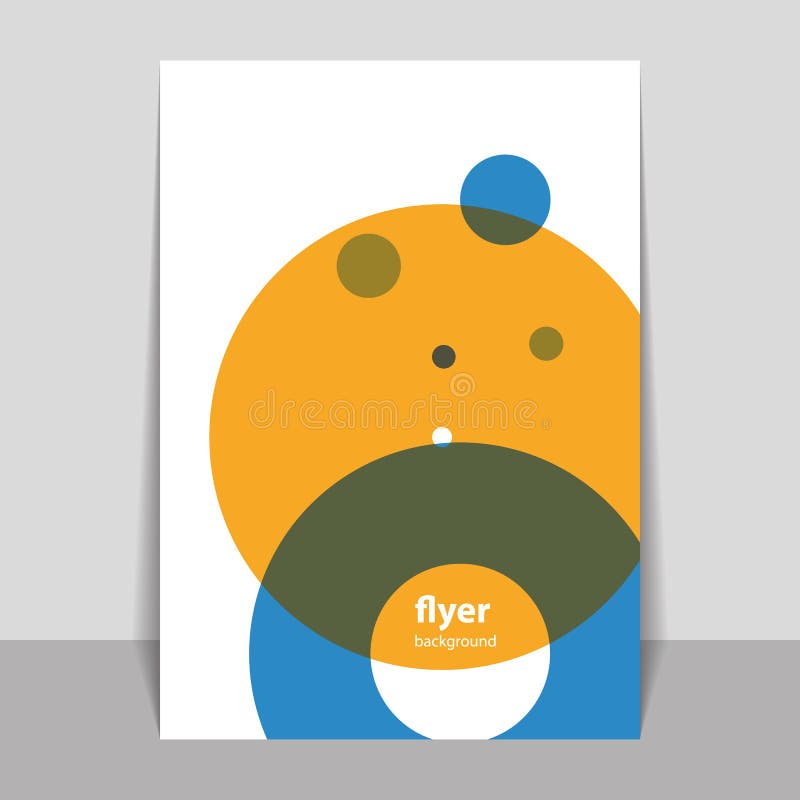 Flyer or Cover Design with Colorful Dots, Rings, Bubbles Stock Vector ...