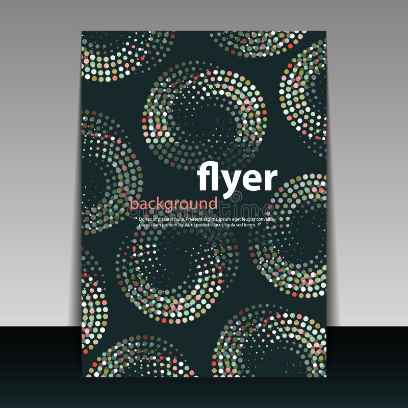 Flyer or Cover Design with Dotted Background Stock Illustration ...