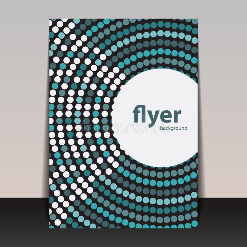 Flyer or Cover Design with Dotted Rings Stock Vector - Illustration of ...