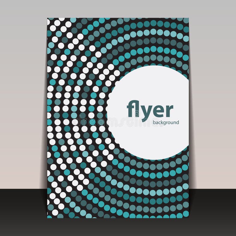 Flyer or Cover Design with Dotted Rings Stock Vector - Illustration of ...