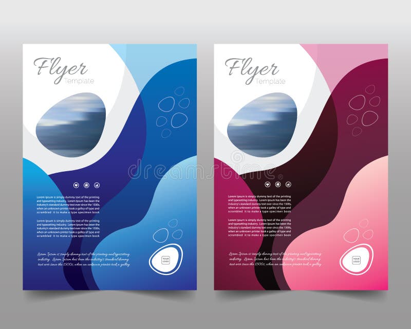 Flyer or Cover Design Layout. Editable Vector Illustration Template in ...