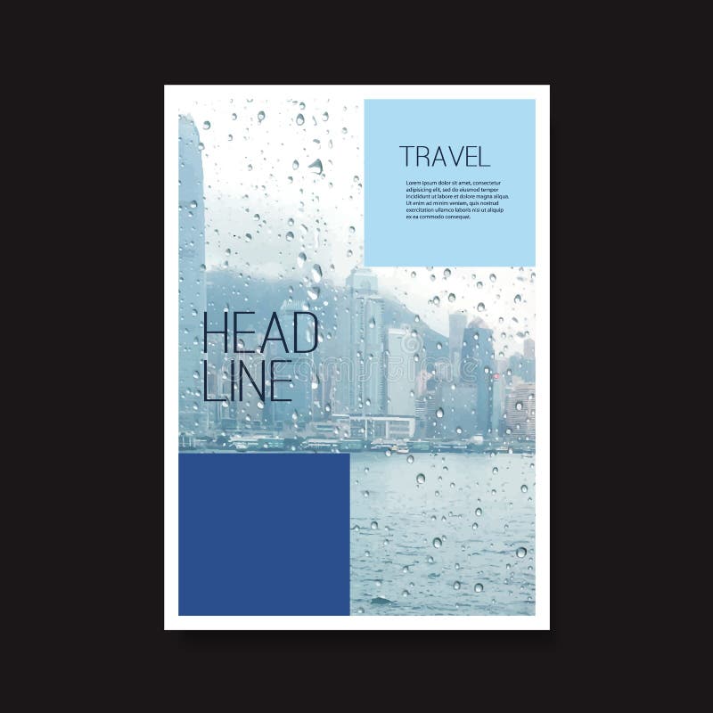 Flyer or Cover Design - Skyscrapers in the Rain Stock Vector ...