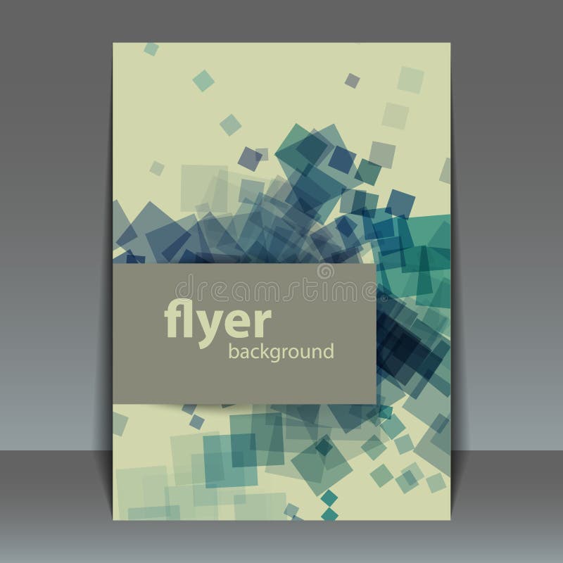 Flyer or Cover Design with Squares Pattern Background Stock Vector ...